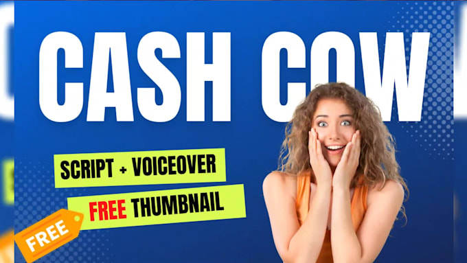Make a free thumbnail with every cash cow video by Ikram_design | Fiverr