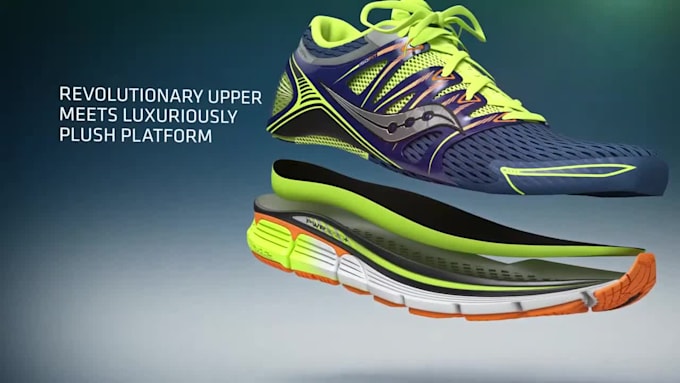 Render realistic 3d sneakers design, 3d shoe animation, 3d footwears ...