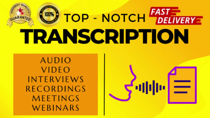 Deliver topnotch transcripts for any audio video with accuracy and ...