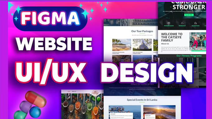 Do figma website ui design, ui ux design for website, mobile app design