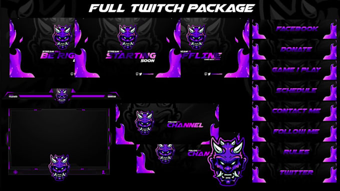 Create animated twitch overlay and logo for your stream by Emilly_art1 ...