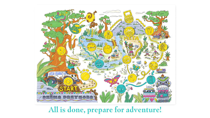 Design a detailed illustrated map for kids and parents by Adrian_szu ...
