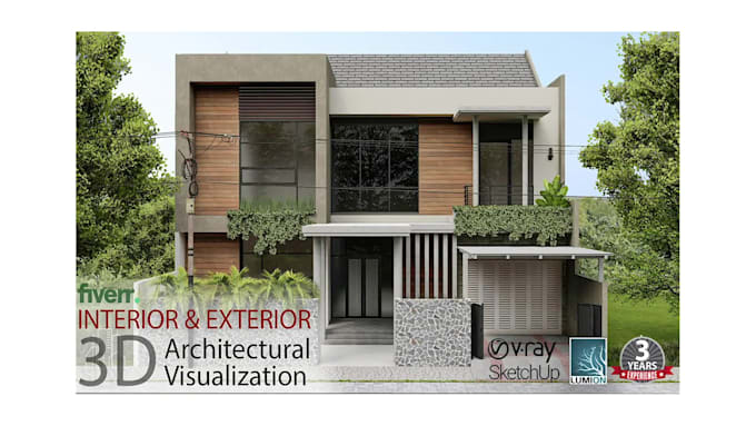 Do realistic interior, exterior, architectural 3d renderings by Sdwdesigns | Fiverr