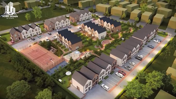 Develop model animate masterplan 2d 3d site plan residential community render by Home_design_59 ...