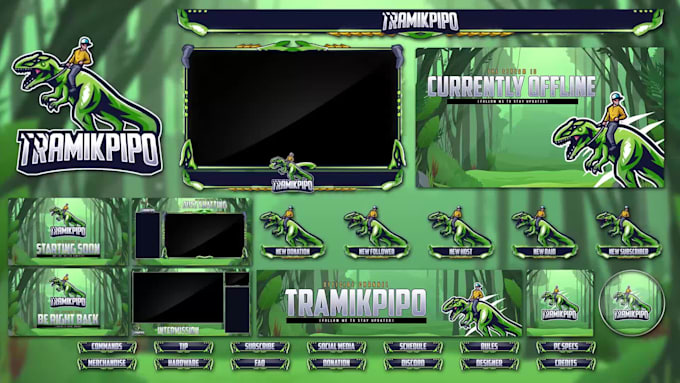 Design a professional twitch overlay stream package and more by ...
