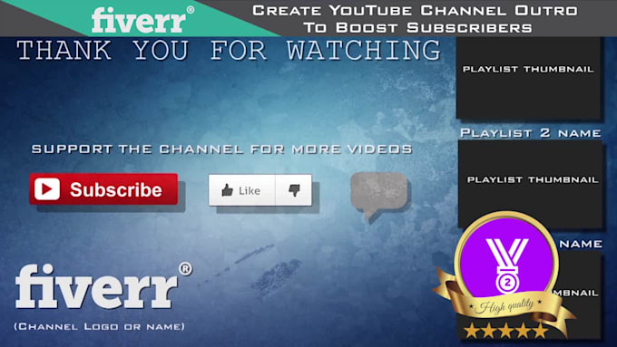 Do youtube channel outro by Hellmon | Fiverr