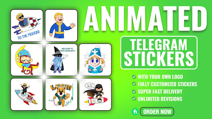 Draw Custom Animated Telegram Stickers For Your Crypto Project By
