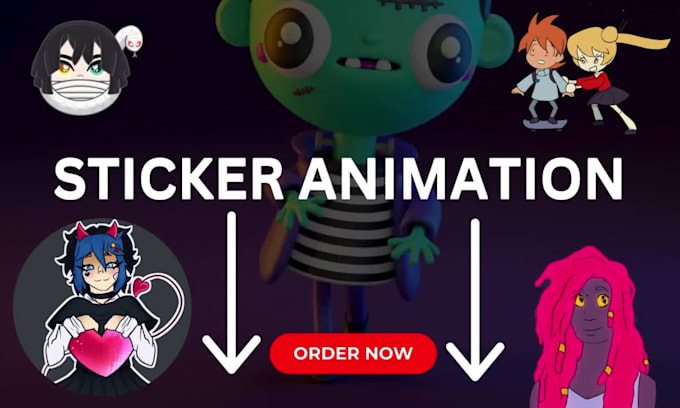 Do animated sticker, animated gif, telegram sticker, crypto sticker ...