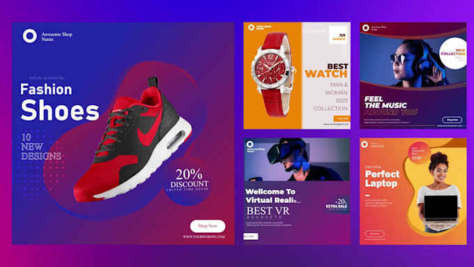 Create animated poster or stunning gif banner motion graphics ads ...
