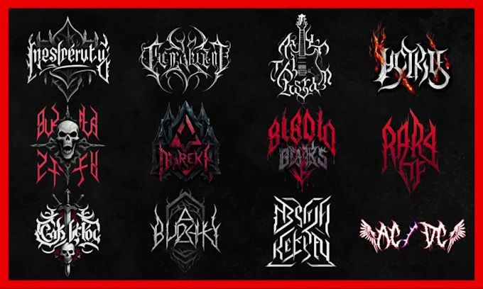 Design gothic metal style logo for rock band or metal band by ...