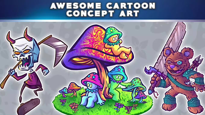 Create awesome cartoon concept art by Vortexvisionz | Fiverr