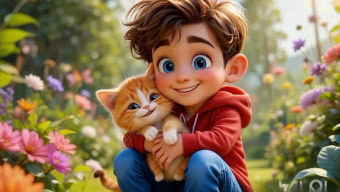 Ai animation for children, kids animation, bedtime story, 3d pixar ...