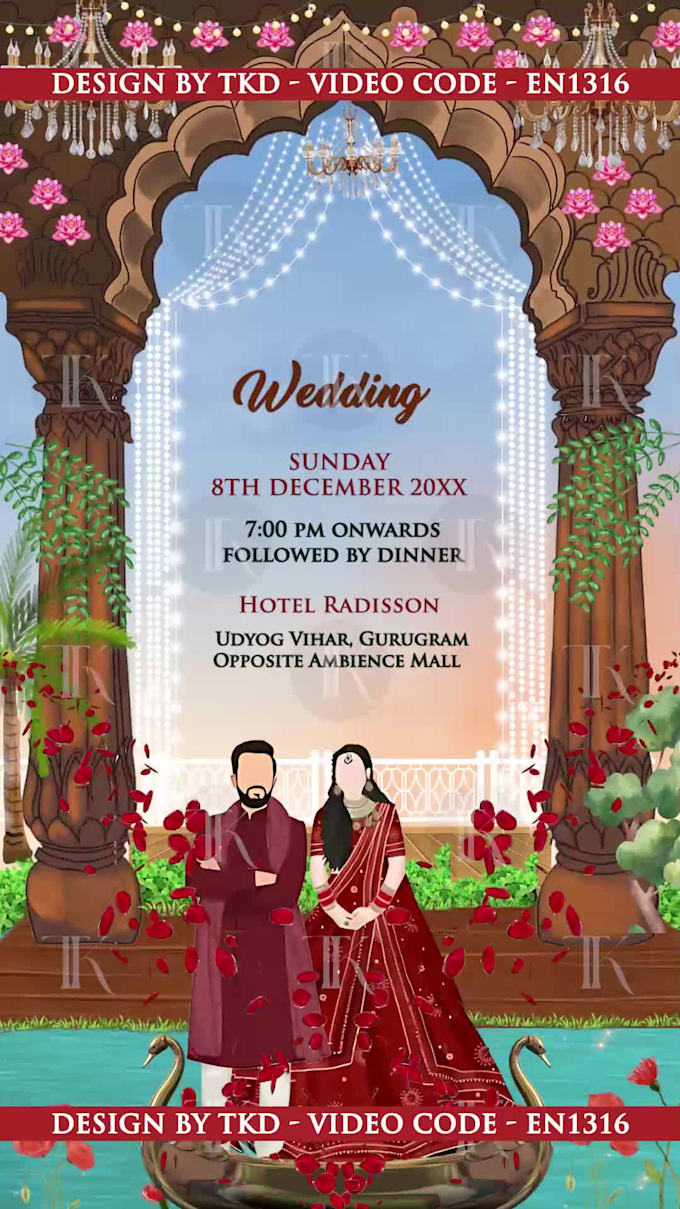 Create an elegant wedding invitation video with animation by Designs_by ...