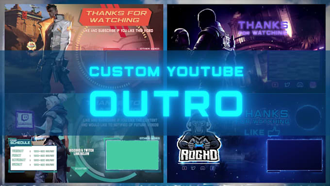 Make your awesome youtube gaming outro by Sheizan | Fiverr
