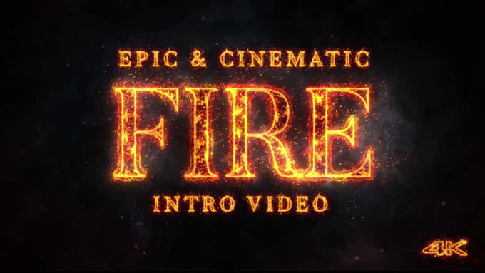 Create epic cinematic fire intro video for your logo or text by ...