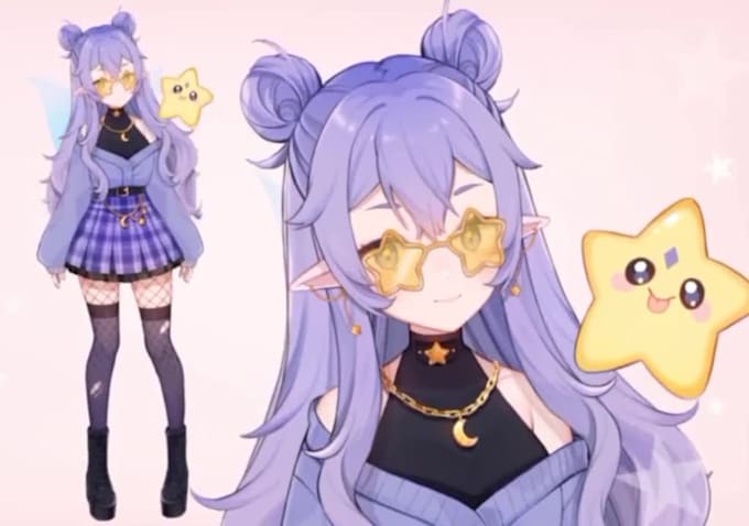 Make vtuber avatar model, vtuber model, vtuber rigging, 2d vtuber model ...