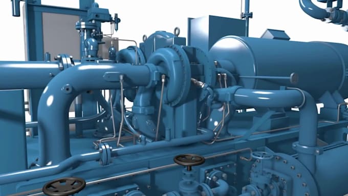 Cgi 3d industrial video, 3d machinery animation, manufacturing process ...