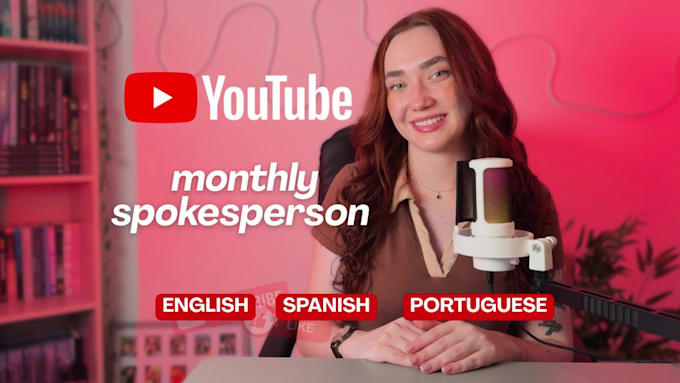 Be your female youtube video monthly spokesperson presenter by ...