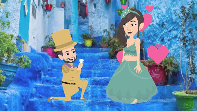 Create amazing animated love story, proposal and wedding invitation ...