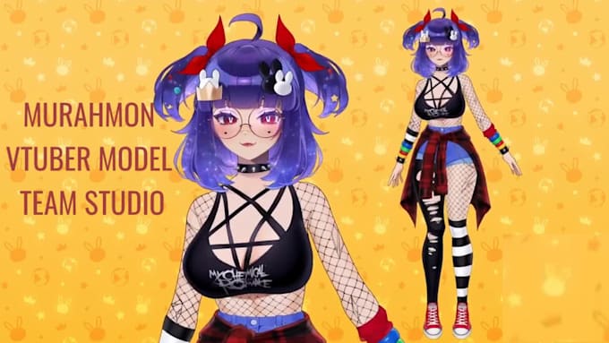 Draw and rig live2d vtuber model 3d vtuber model vtube studio live2d commission by ...