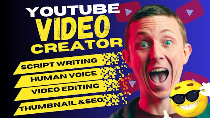 Be your youtube content creator or video editor by Graphics7hub | Fiverr