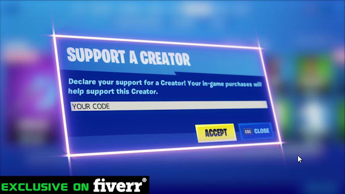 Make fortnite creator code animation by Prashantkoirala | Fiverr
