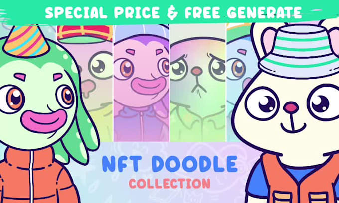 Custom doodle nft, nft art and nft generator for you by Setiawanstd | Fiverr