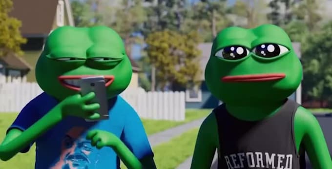 2d funny meme art video, pepe character animation, coin art solana meme ...