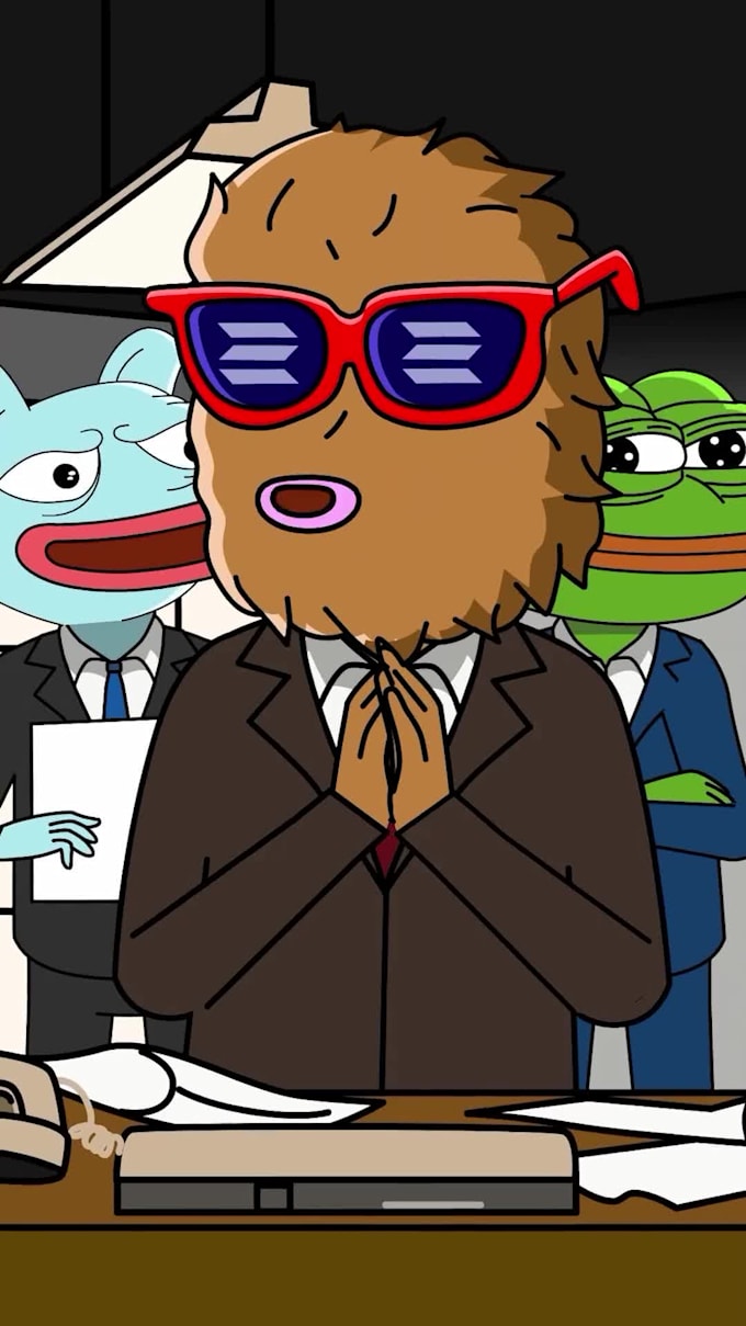 Do 2d memecoin, 2d memecoin animation, 2d ponke animation, 2d meme art ...