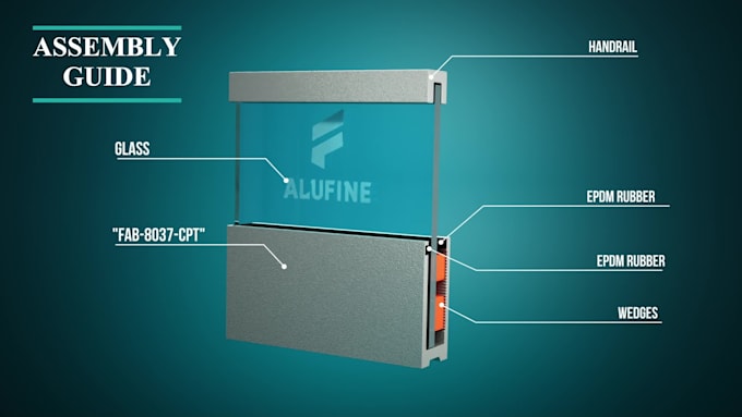 Create a 3d product assembly animation, industrial installation ...