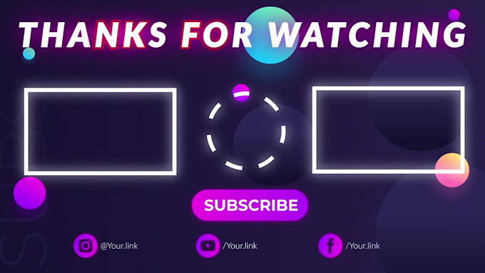 Make an awesome youtube outro video or end screen video by Sajib04