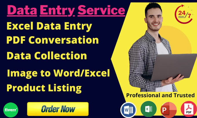 Do accurate data entry, web scraping, pdf to excel by Kawsar4968 | Fiverr