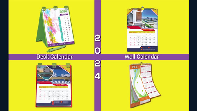 Printable desk and wall calendar design in 24 hours by Kamrulsarkarbd ...