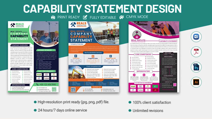 Design a government capability statement and business flyer design by ...