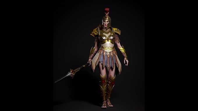 Sculpt realistic 3d game character 3d model for 3d game and 3d animation