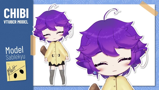 Do custom chibi vtuber models by Blattt | Fiverr