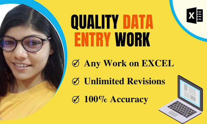 Do accurate data entry in low price, anything on excel by Saguftayasmin | Fiverr