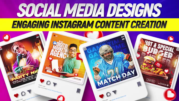 Create stunning social media graphics, instagram content post design by ...