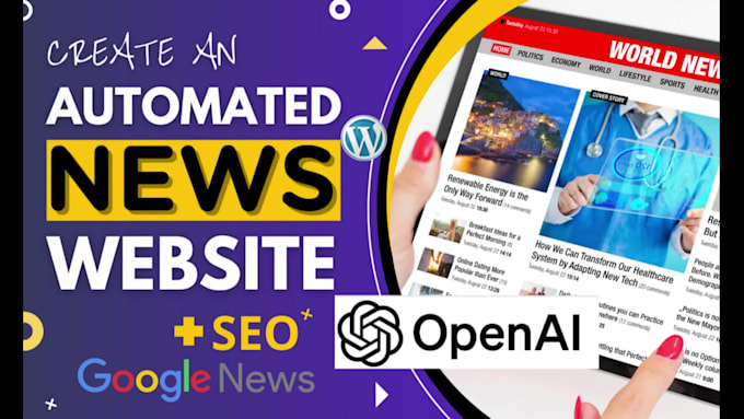 Create the best automated ai news website and monetize it for earnings by Aiwordpress_pro | Fiverr