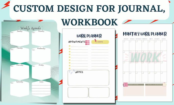 Design printable planners, journals, calendars, schedules, layout by ...