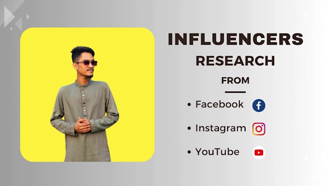 Create the best influencers list for your brand by Clark3831 | Fiverr