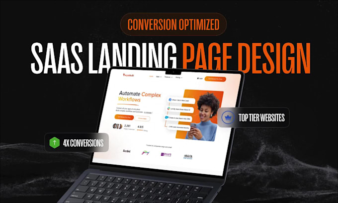 Design a highly converting saas landing page by Atifux | Fiverr