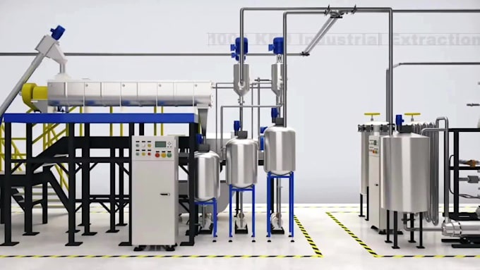 Create 3d industrial animation manufacturing process video, product ...