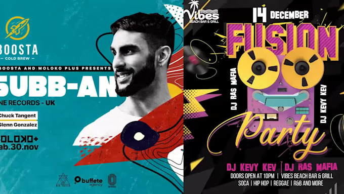 Professionally design or animate dope party flyers by Y2g_motions | Fiverr