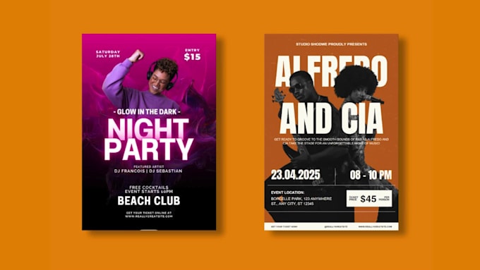 Do eye catching night club, event, concert poster or flyer in 5 hours ...