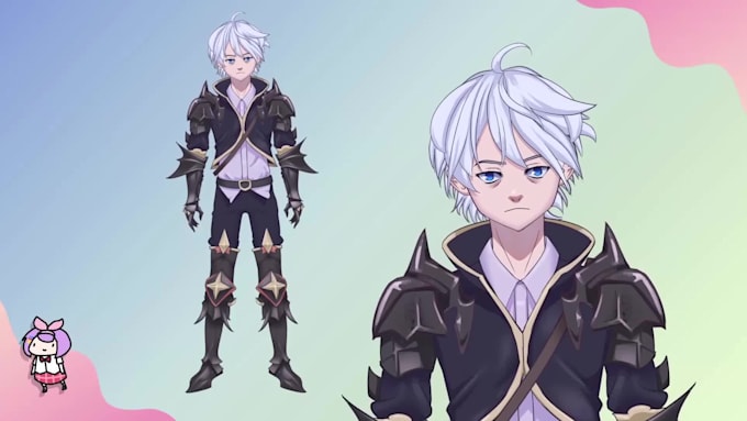 Draw live 2d vtuber model character rigging pngtuber veadotube mini ...