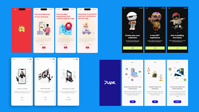 Create splash screen, onboarding screen, or walkthrough screen design ...