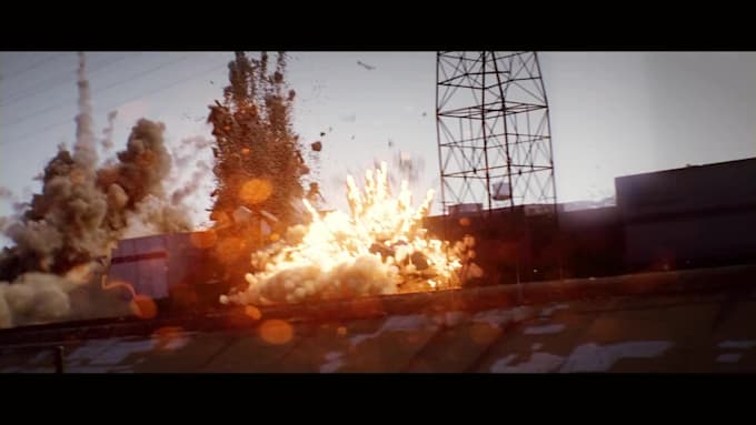 Create fire explosion, special effect, compositing in after effects ...