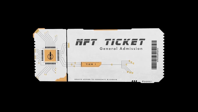 Create an nft ticket, rotating in 3d space by Umberto_ | Fiverr