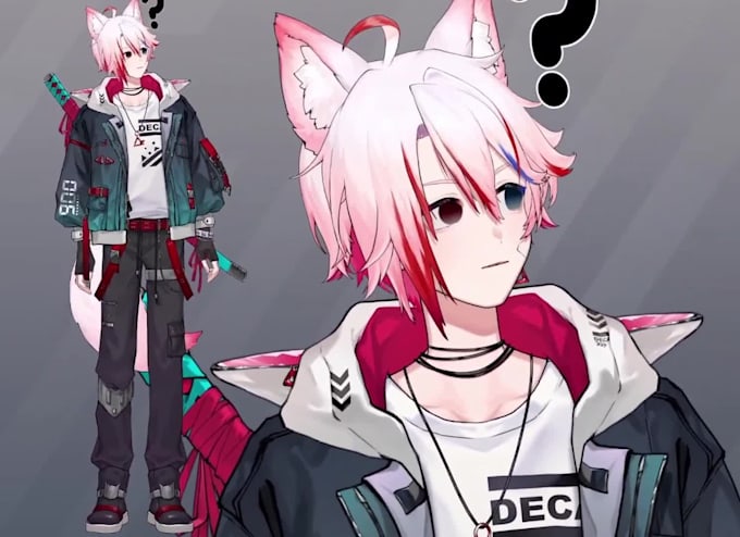 Design, rig live 2d vtuber model vtuber rigging for vtube studio veado ...